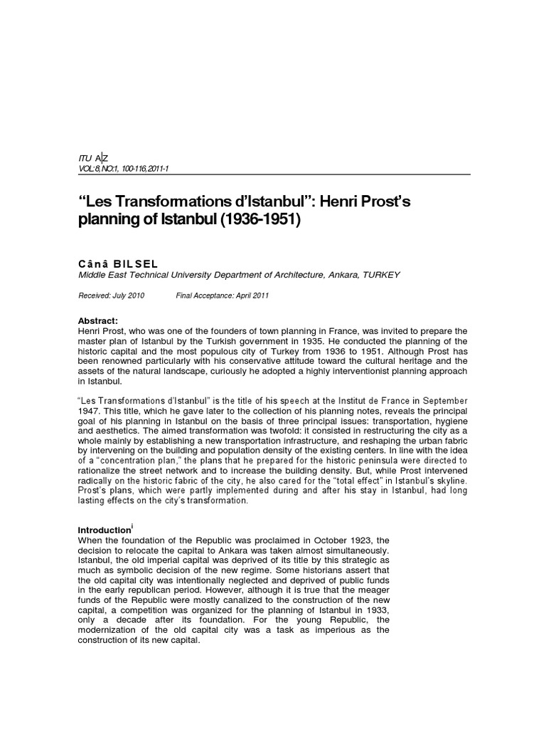 Henry Prost's Istanbul | PDF | Istanbul | Urban Planning