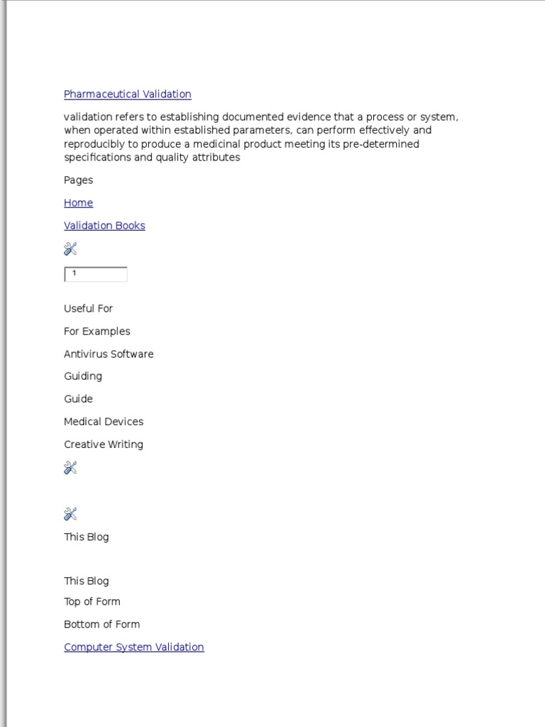 Pharmaceutical Validation | PDF | Verification And Validation ...