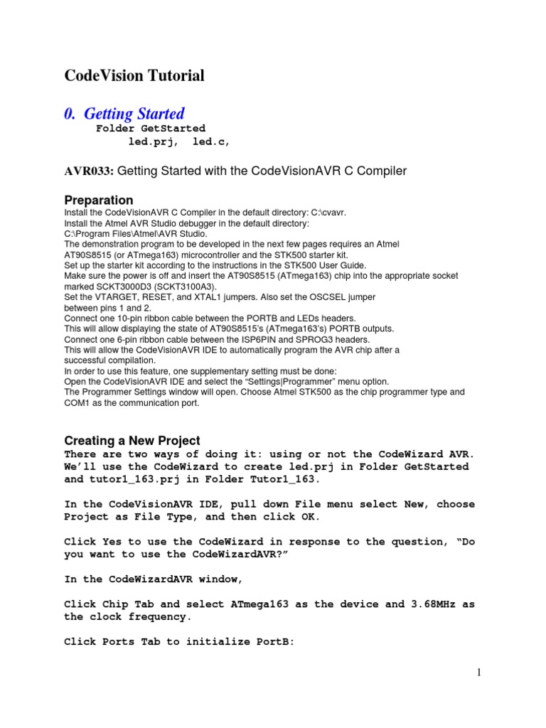 0005En-AVR (CodeVision Tutorial) | PDF | Digital Technology | Computing
