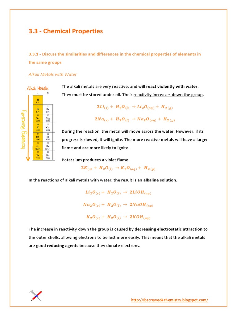 3 3 Chemical Properties | PDF