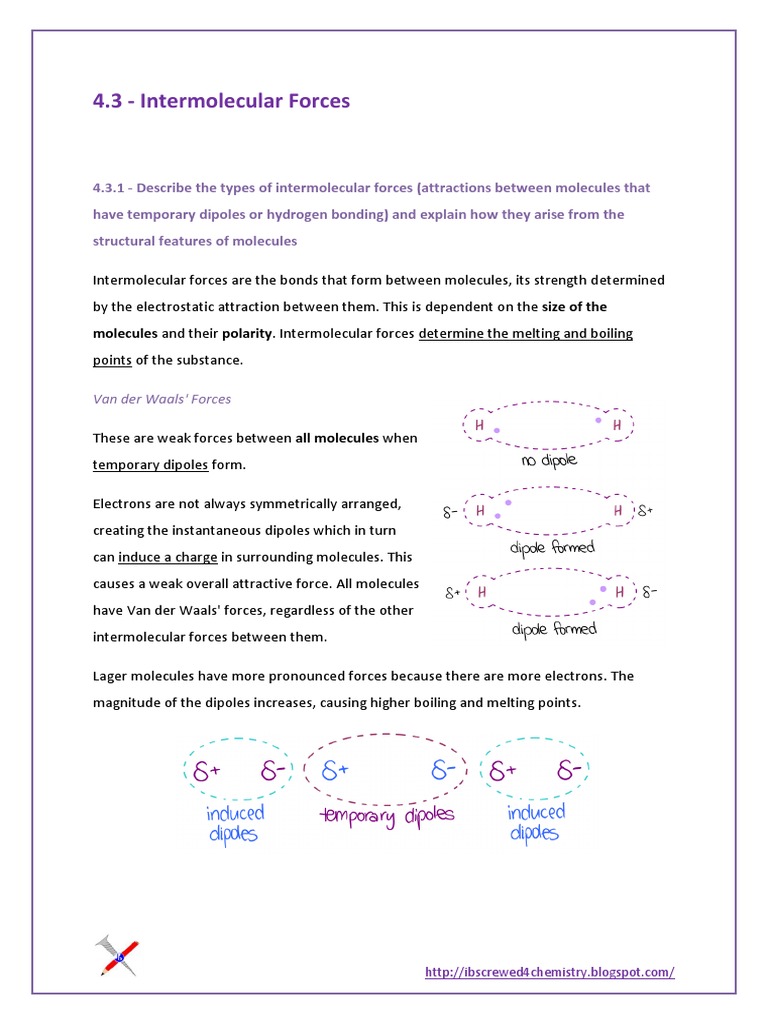 Intermolecular Forces and Boiling Points | PDF