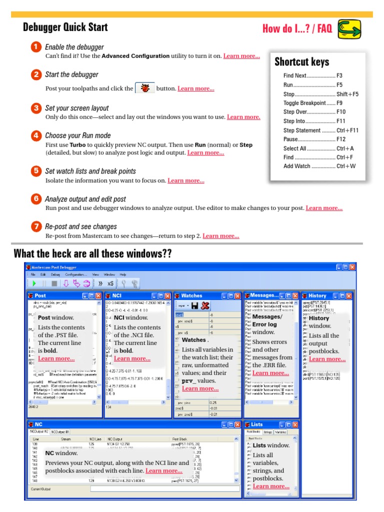 MasterCam X8 Post Debugger | PDF | Debugging | Parameter (Computer Programming)