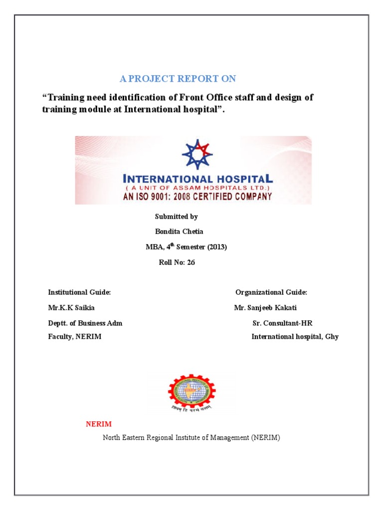 Project Report of International Hospital Bandita | PDF | Healthcare ...
