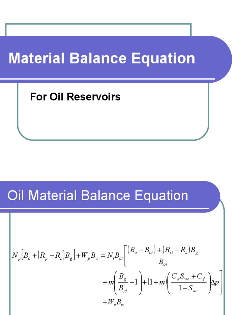 2 - Material Balance Equation | PDF