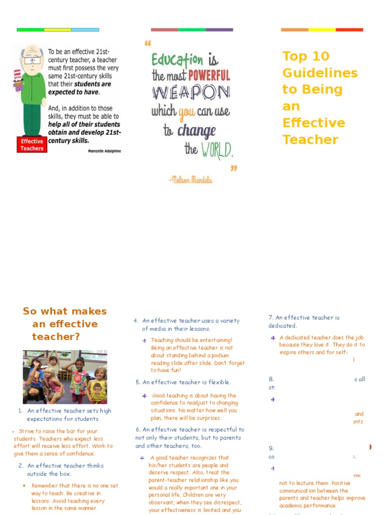 Top 10 Tips for Effective Teaching | PDF | Wellness