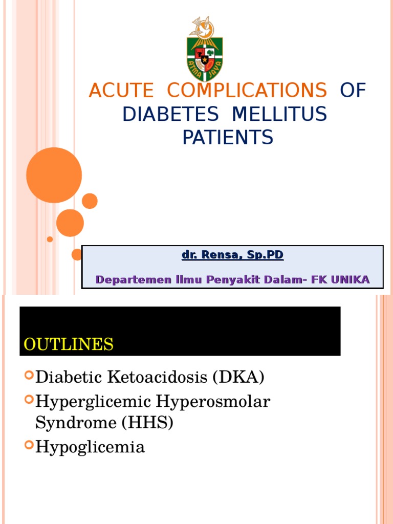 Komplikasi Akut DM - Dr. Rensa | PDF | Hypoglycemia | Ketosis