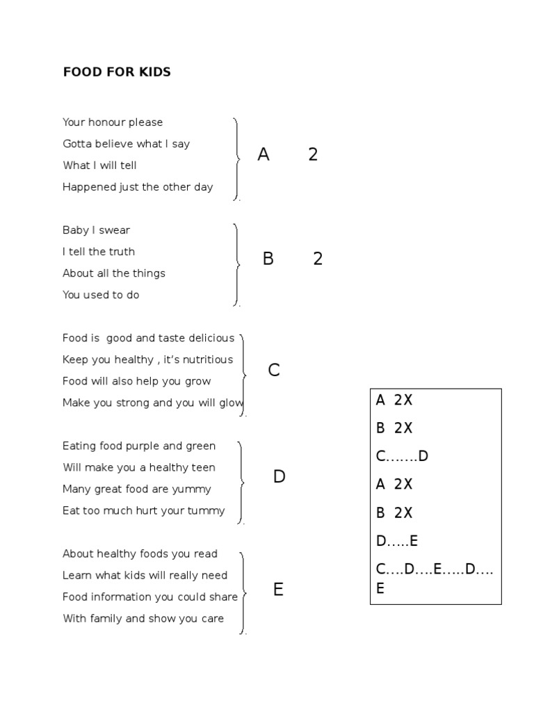 Food For Kids PDF
