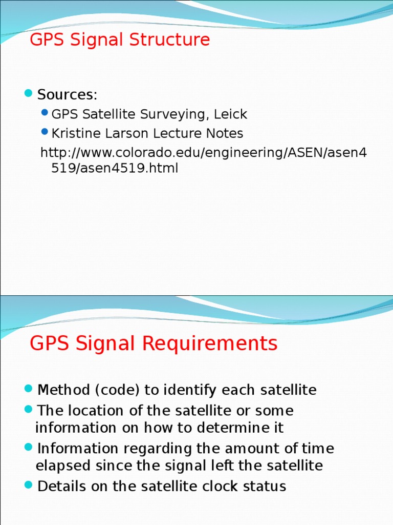 GPS Signals | PDF | Digital Signal Processing | Modulation