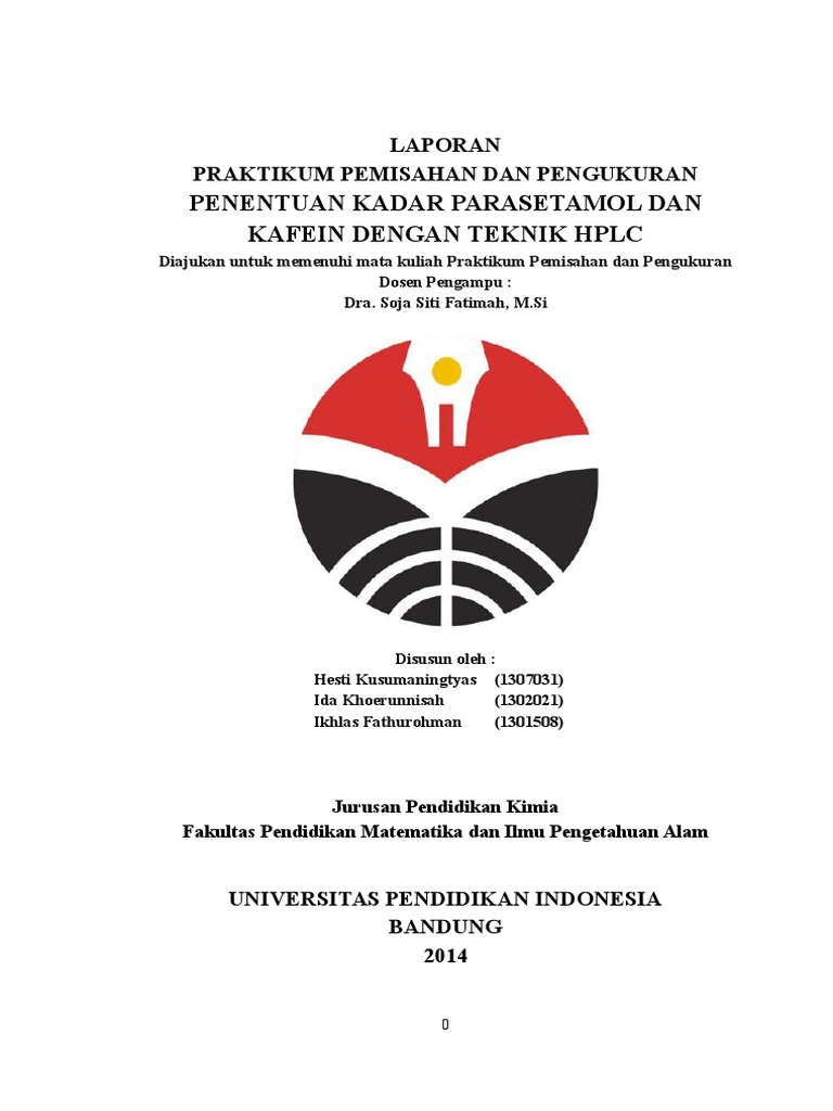Laporan Prakktikum HPLC2 | PDF Laporan Prakktikum HPLC2 | PDF