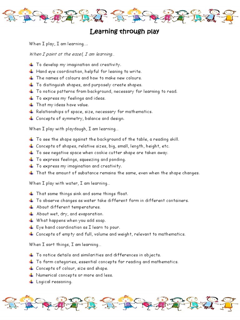 Learning Through Play | PDF | Concept | Teaching Mathematics