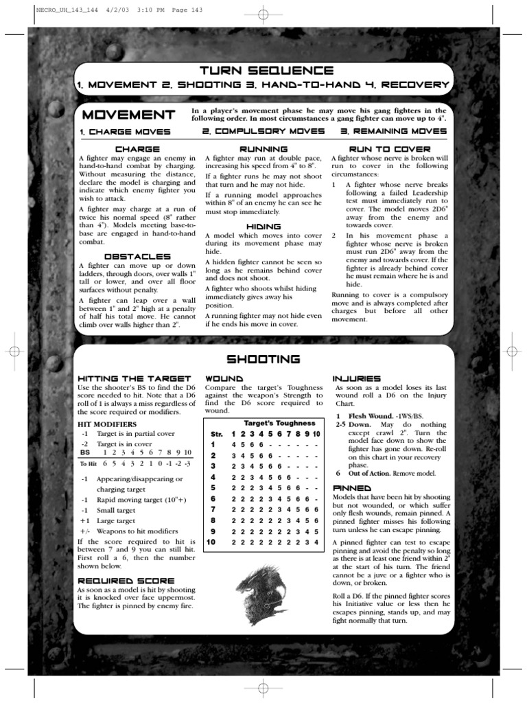 Necromunda Turn Sequence Guide | PDF | Fighter Aircraft | Gaming