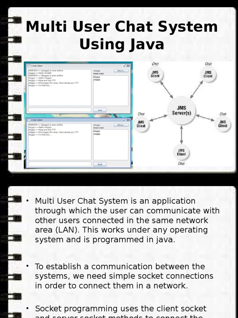 Multi User Chat System Using Java | PDF | Port (Computer Networking) | Network Socket