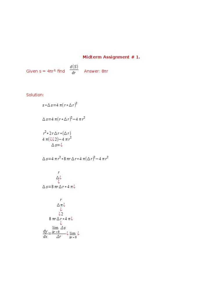 Calculating Surface Area Derivative | PDF