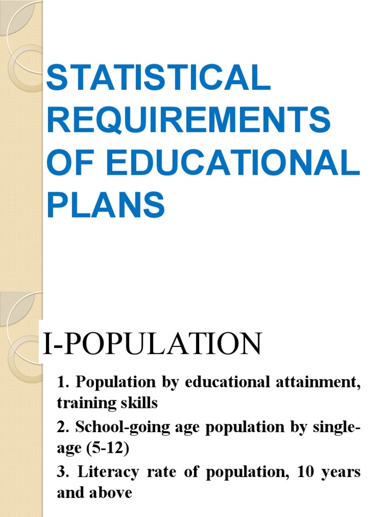 Educational Plans Statistical Requirements | PDF | Vocational Education ...
