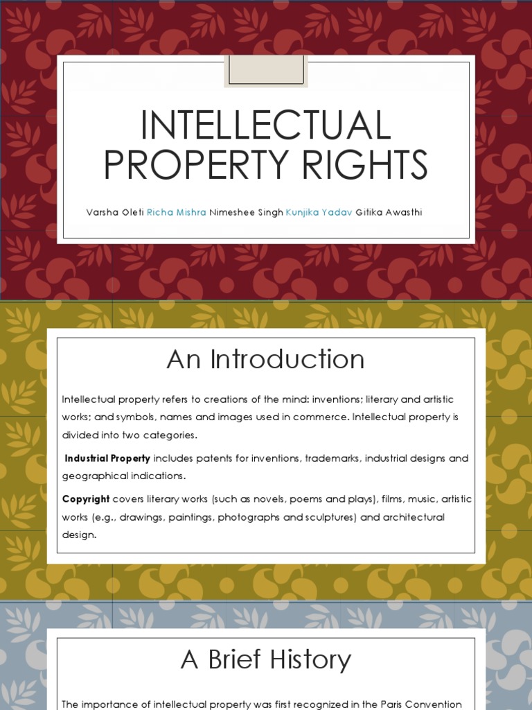 Intellectual Property Rights | PDF | Patent | Intellectual Property