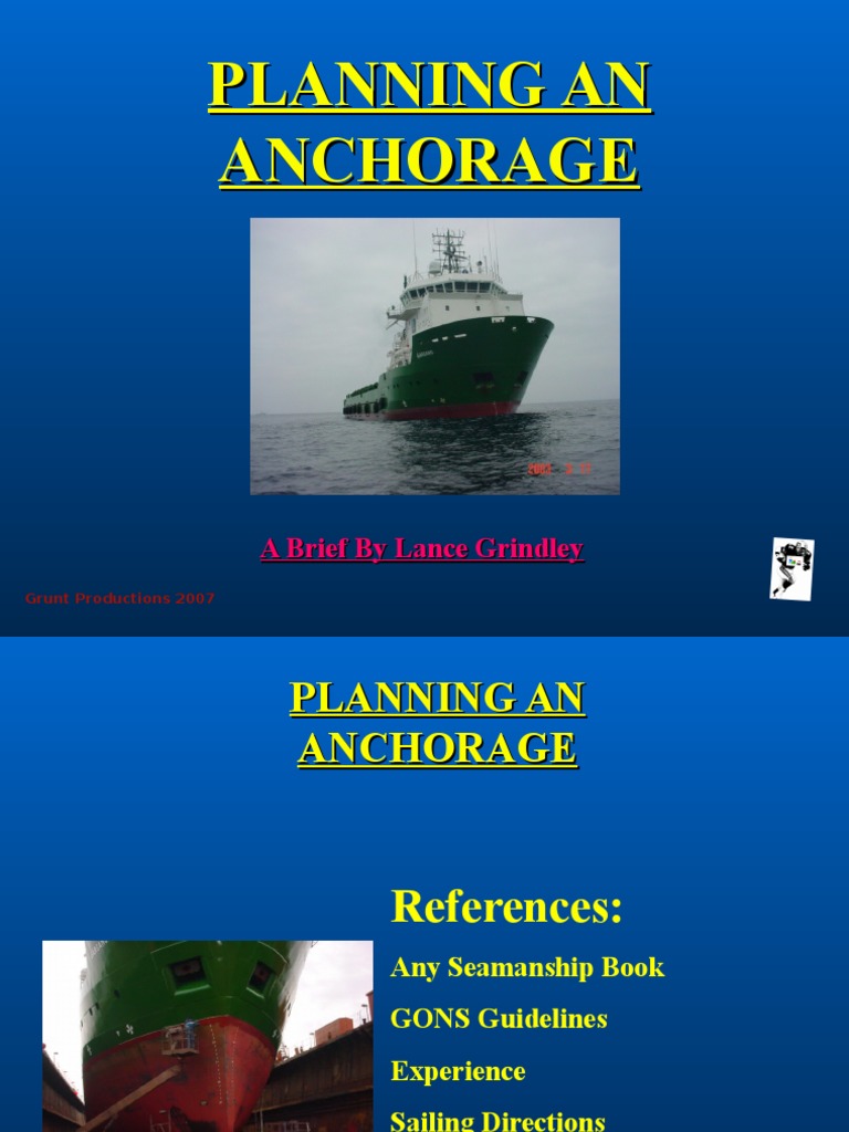 Planning Anchorage | PDF