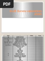 Draft Survey Calculation | PDF | Shipbuilding | Watercraft