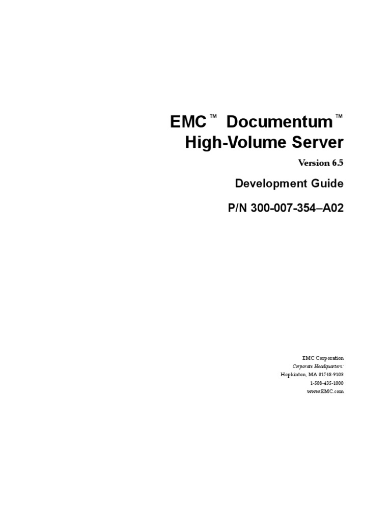 Documentum High-Volume Server 6.5 Development Guide | PDF | Database Transaction | Scope ...