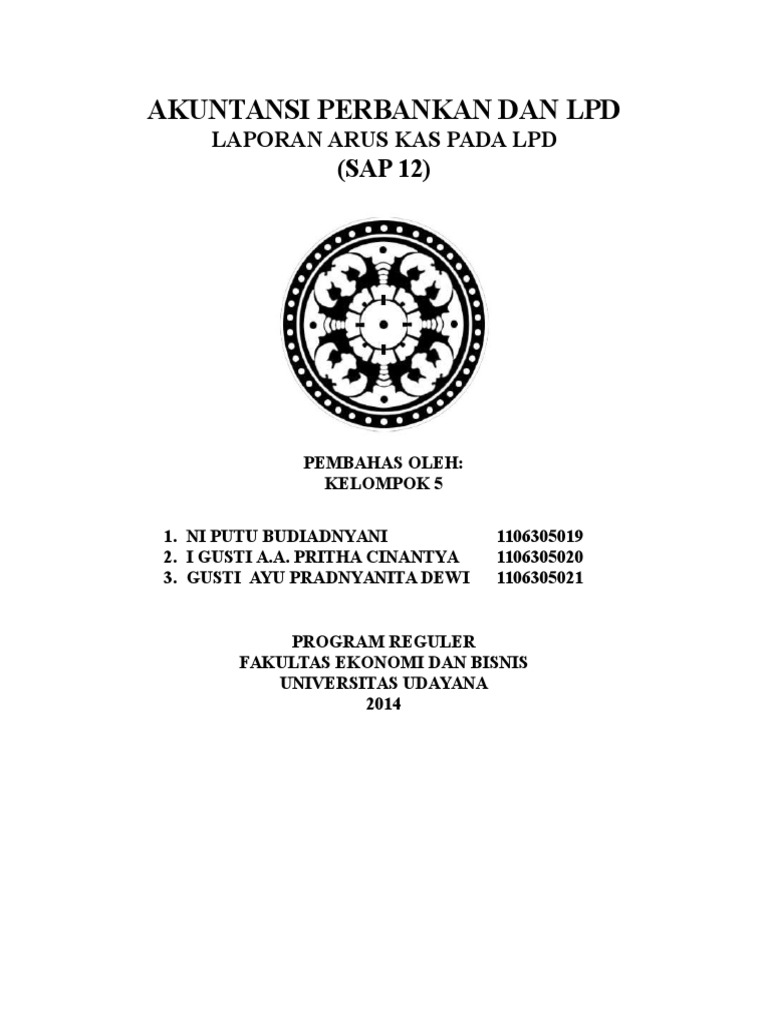 Sap 12 Lap. Arus Kas LPD | PDF | Pengelolaan Keuangan & Uang