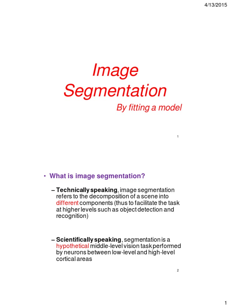 Segmentation by Fitting A Model | PDF | Line (Geometry) | Algorithms