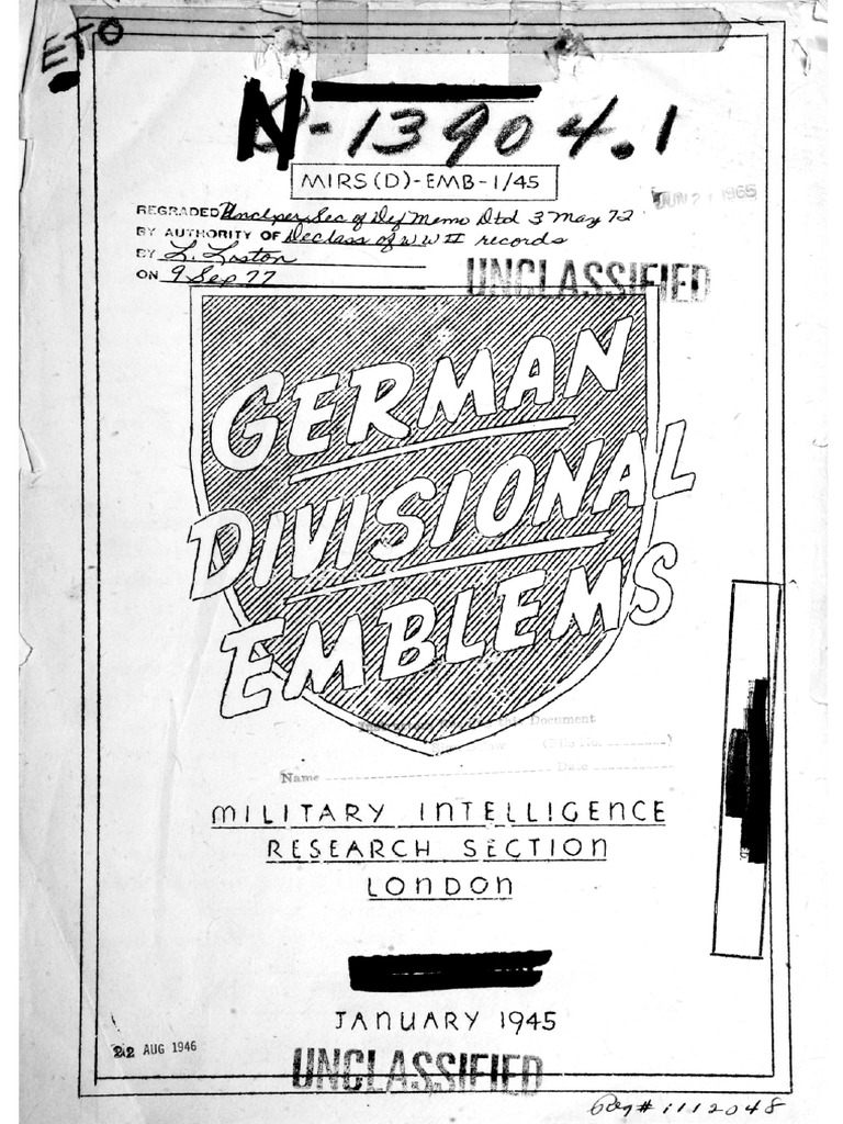 German Divisional Emblems USA 1945 | PDF | Unrest