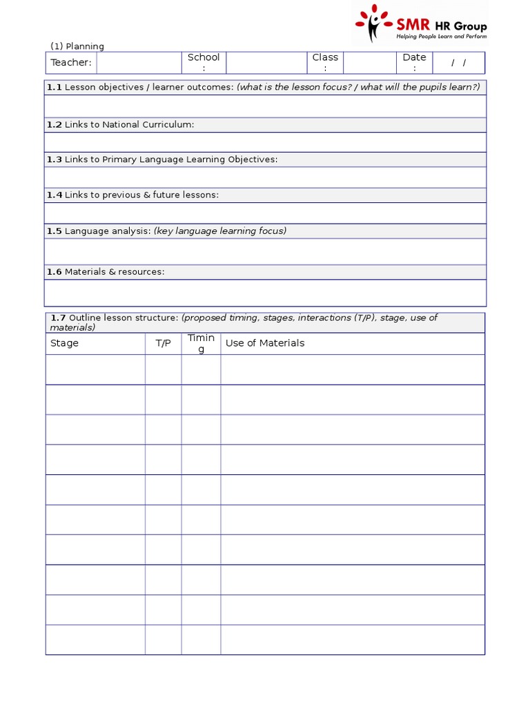 Obs 3 Lesson Plan and Record | PDF | Lesson Plan | Learning