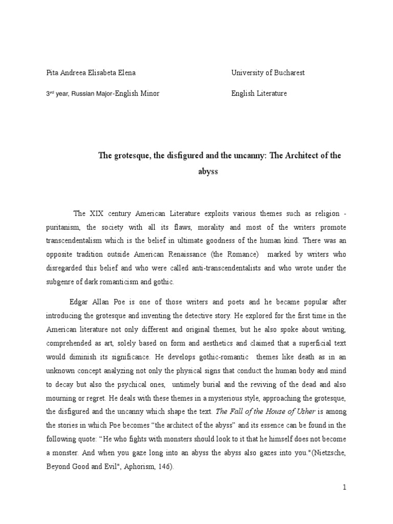 The Fall of The House of Usher | PDF | Edgar Allan Poe | Romanticism