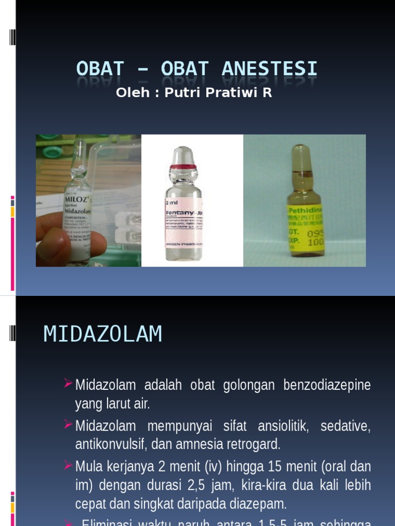 Obat - Obat Anestesi | PDF | Sains & Matematika
