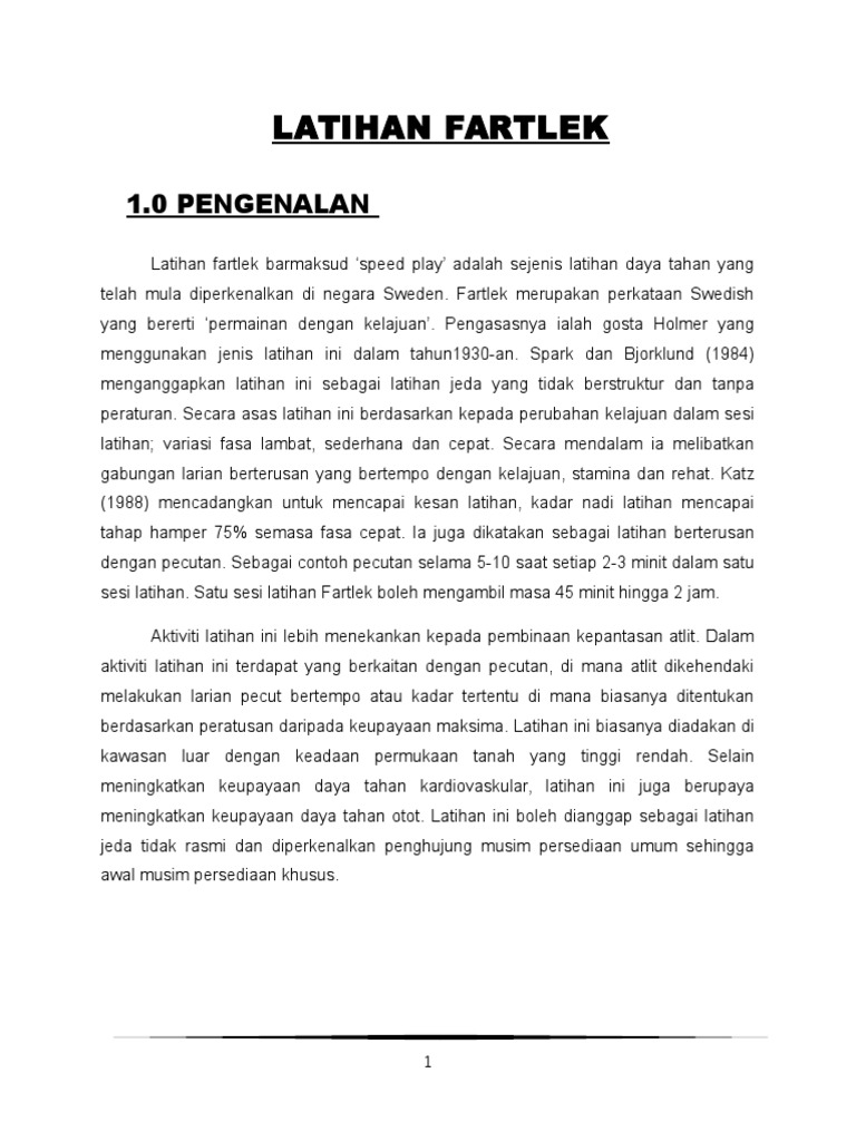 Latihan Fartlek | PDF