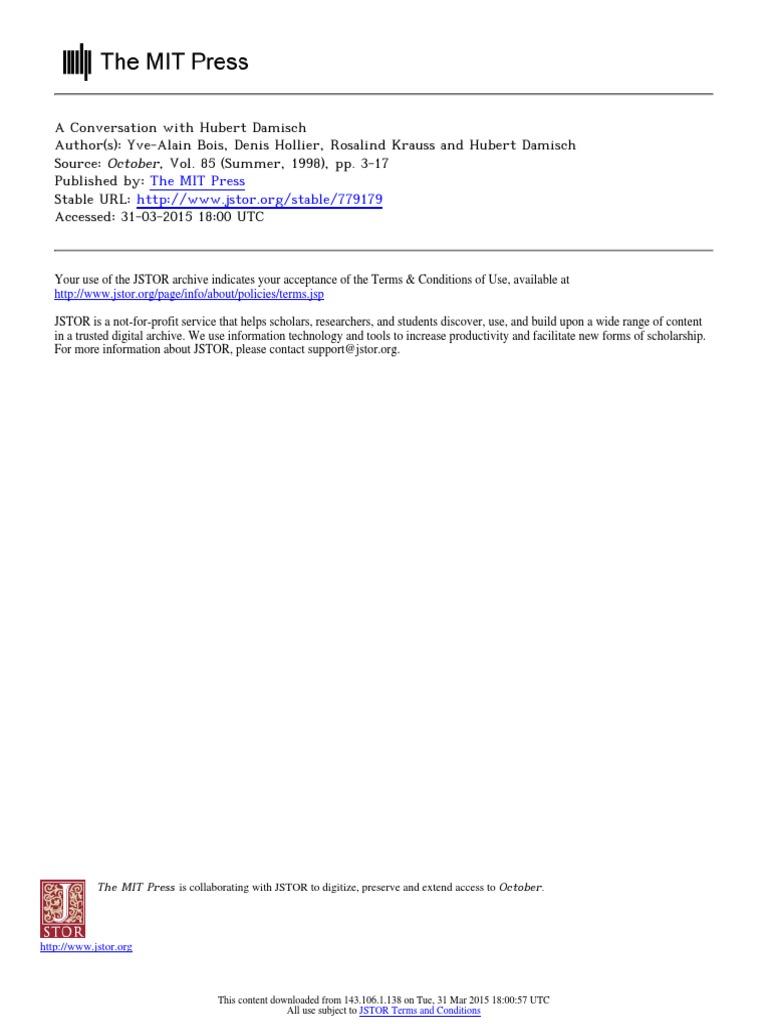 The MIT Press: The MIT Press Is Collaborating With JSTOR To Digitize ...