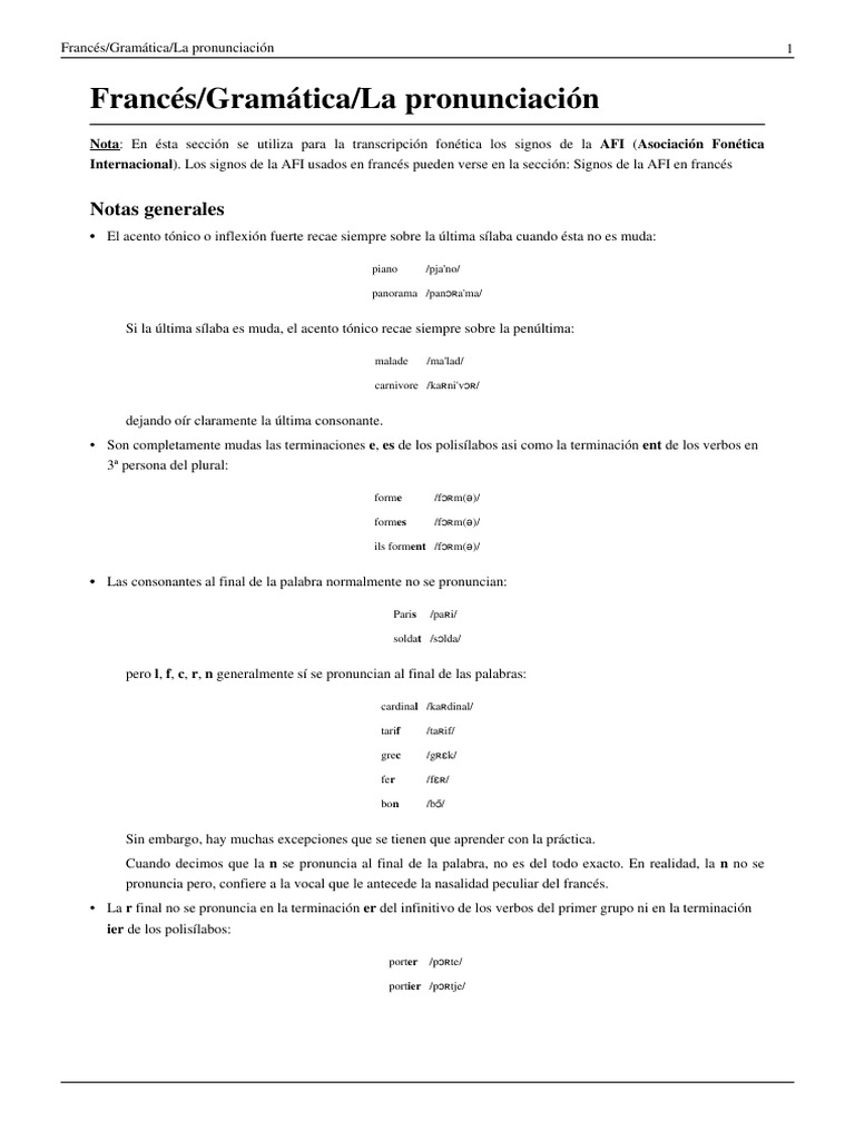 Curso de Francés (Gramática) | PDF | Idioma francés | Vocal