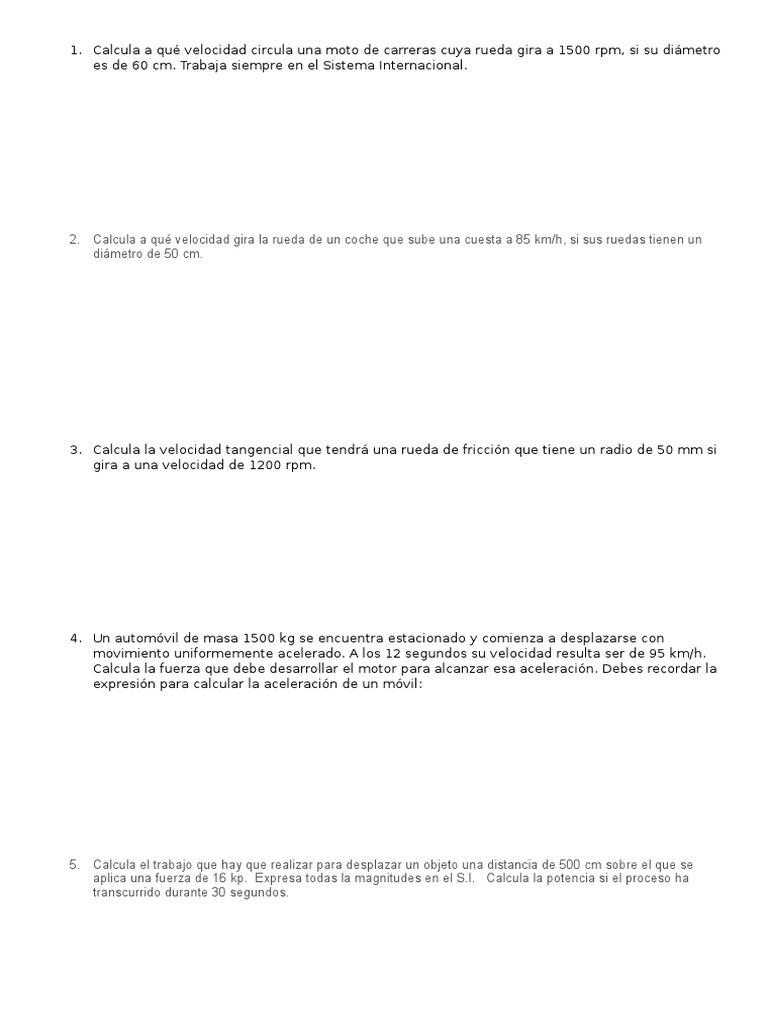 Tecno Ejercicios Resueltos | PDF | Engranaje | Eje