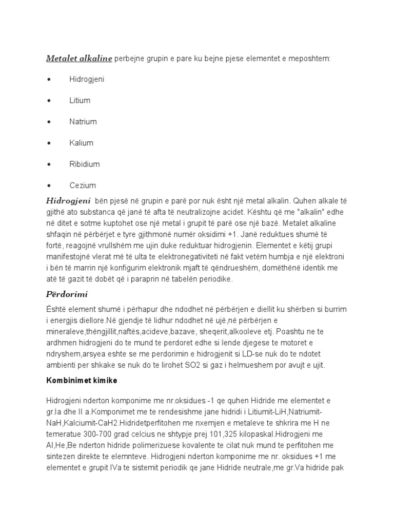 Metalet Alkaline | PDF