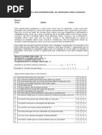 SCARED - Versao para Crianças | PDF | Timidez | Ansiedade