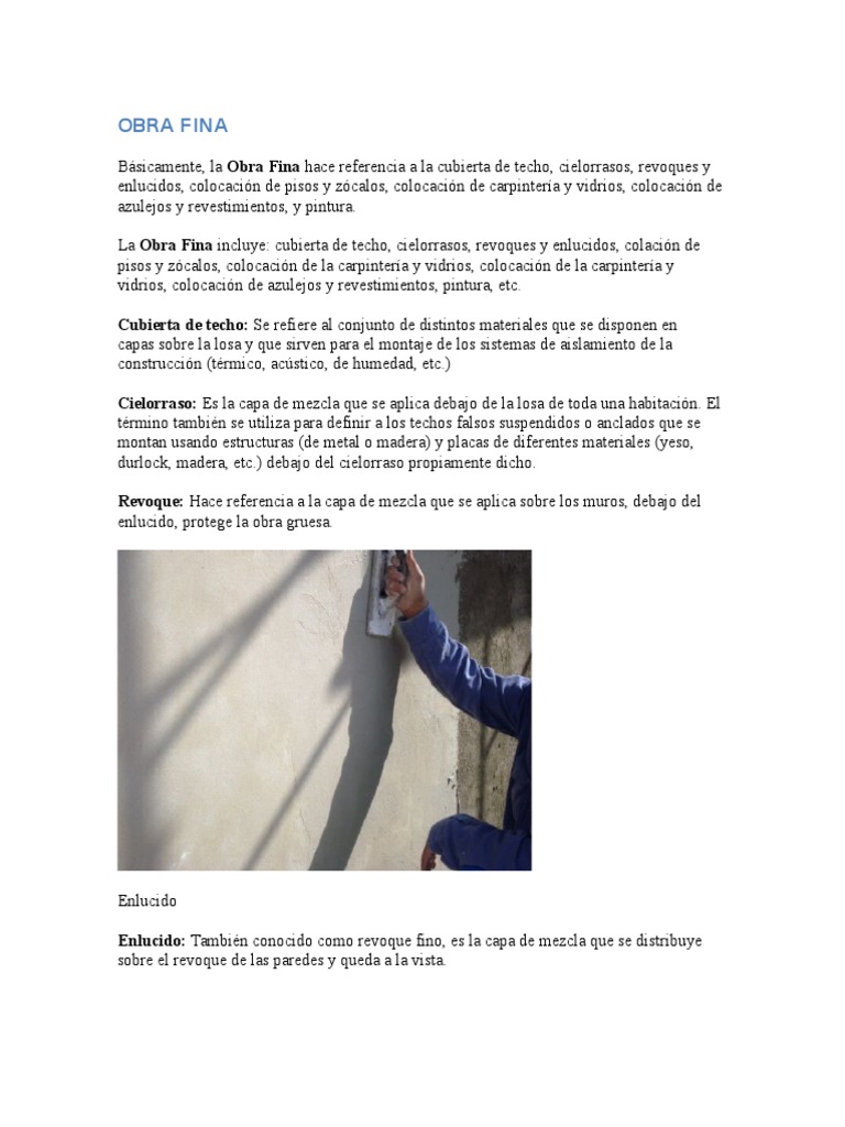 Obra Fina | PDF | Materiales de construcción | edificio
