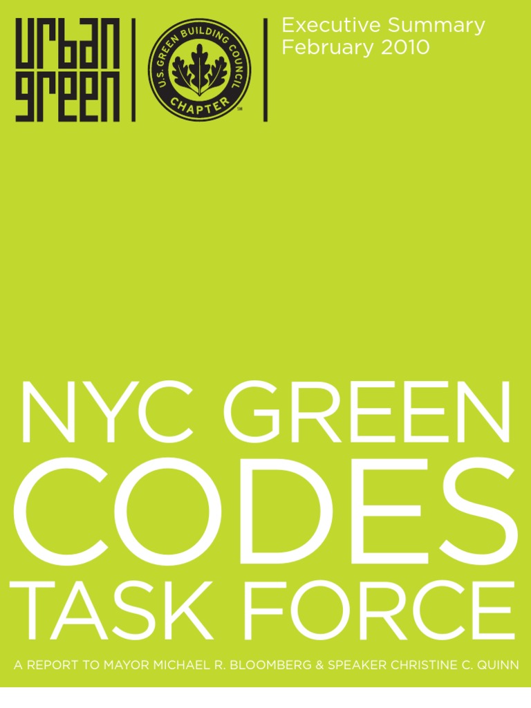 Green Codes Taskforce - Executive Summary | PDF | Leadership In Energy ...