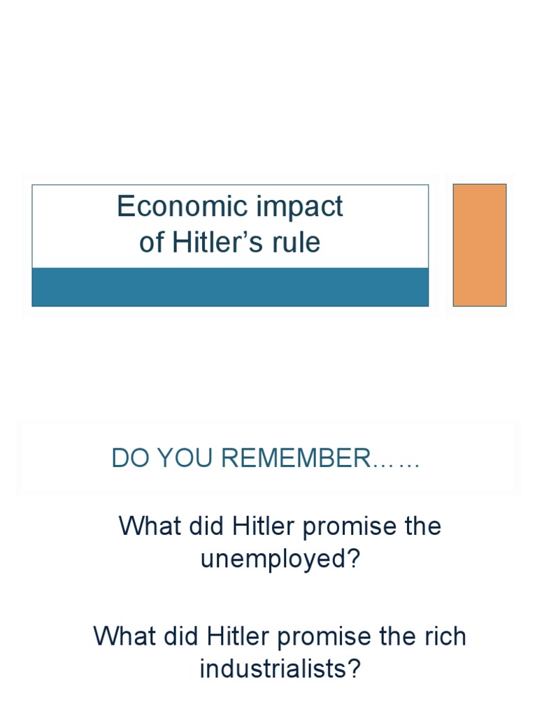 2015 Hitler Economic Impact | PDF | Trade Union | Nazi Germany