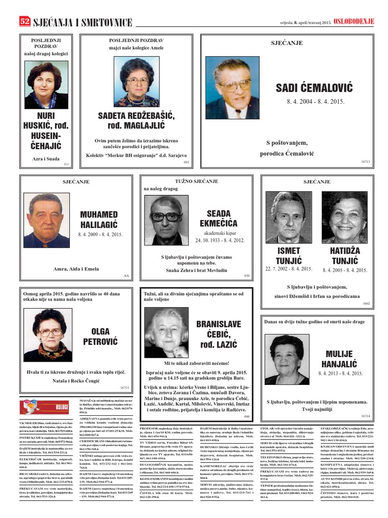 Smrtovnice-08 04 2015 PDF | PDF