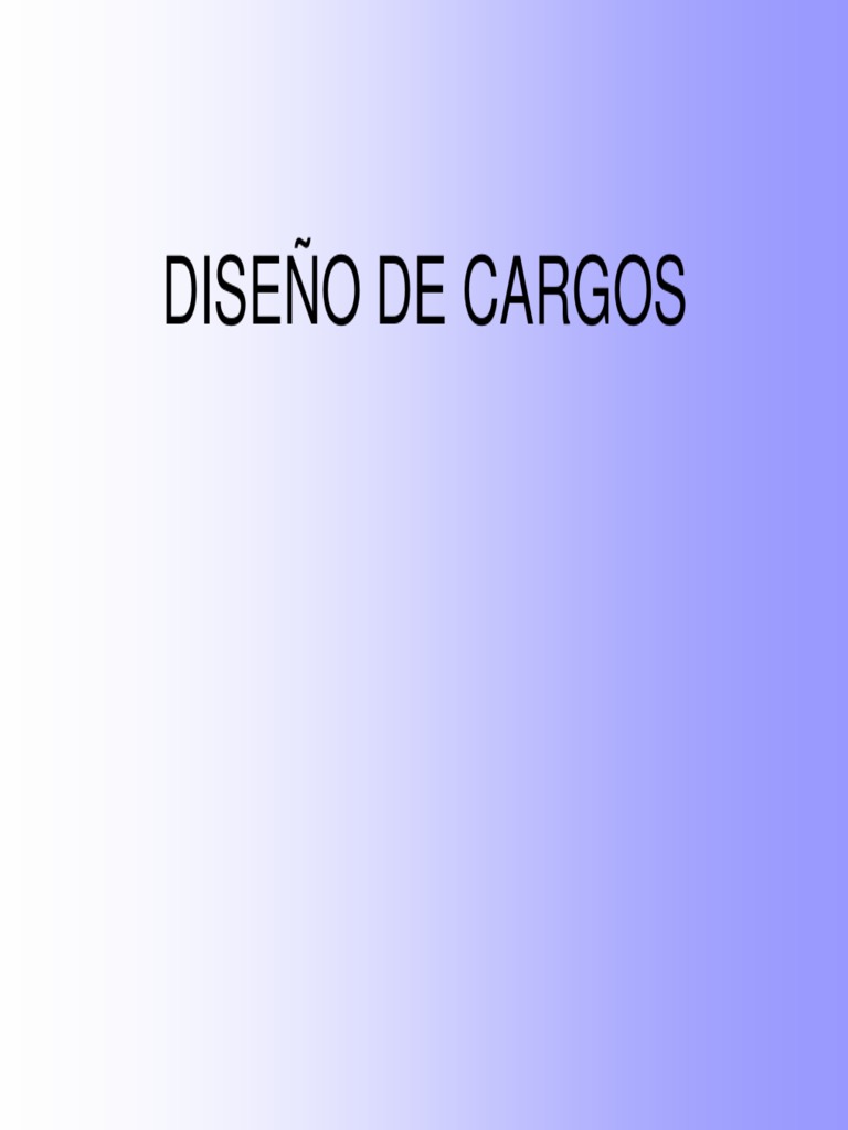 Diseno de Cargos en Una Organizacion | Descargar gratis PDF | Recursos ...