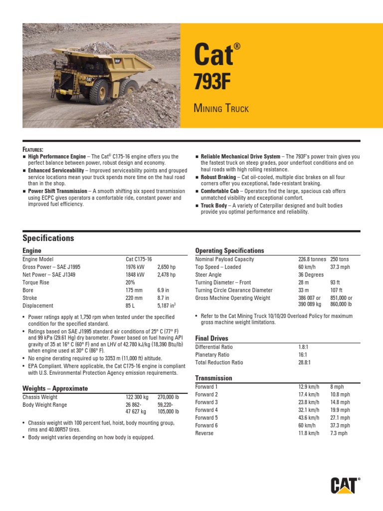 Cat 793F | PDF | Automatic Transmission | Transmission (Mechanics)