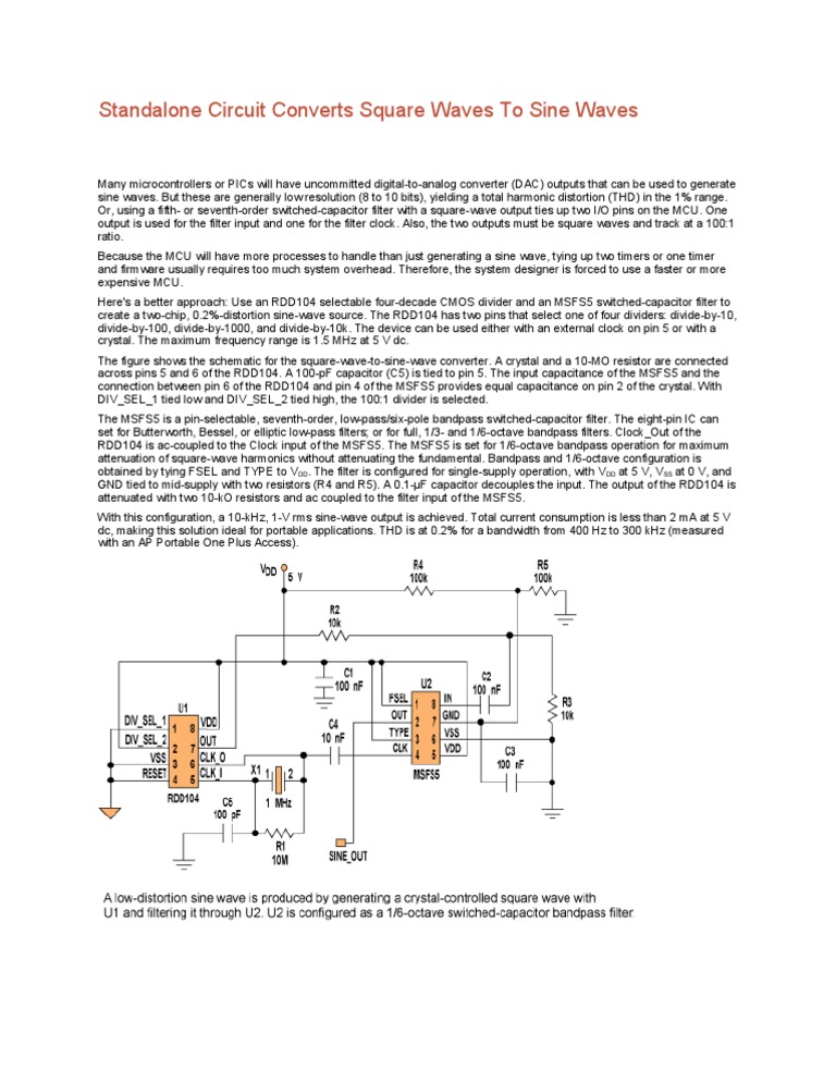 Square Waves to Sine Waves | Electronic Filter | Microcontroller