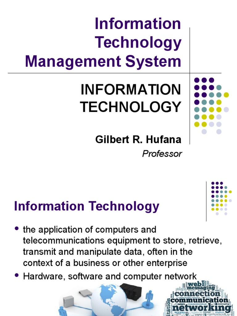 Information Technology Management System | PDF | Computer Data Storage ...