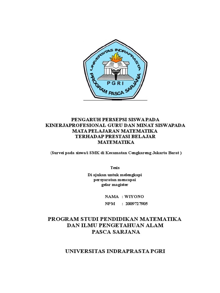 Tesis Mapel Matematika | PDF