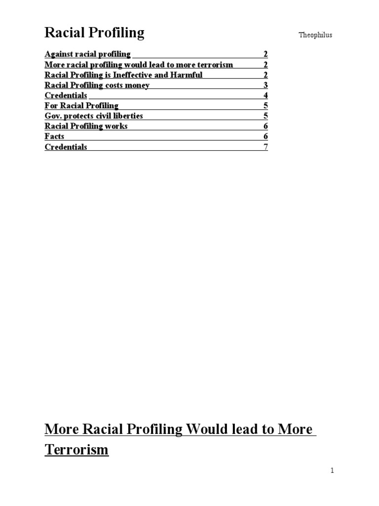 Racial Profiling Official | PDF | Racial Profiling | United States ...