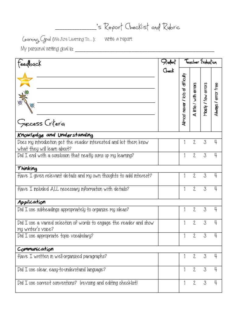 Student Report Writing Guide | PDF | Career & Growth