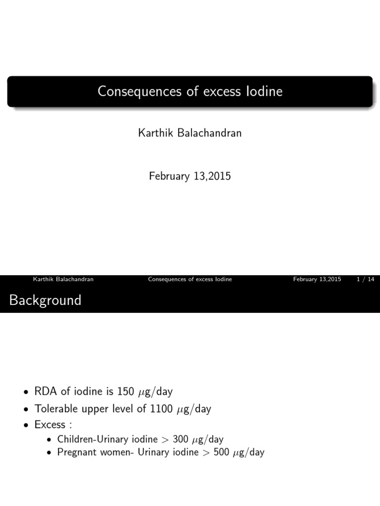 The Adverse Health Effects of Excess Iodine: Exploring the Wolff ...