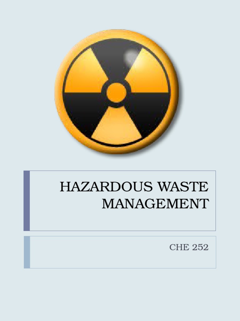 Hazardous Waste Management | PDF | Hazardous Waste | Water