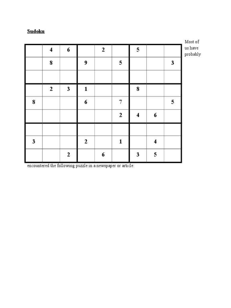 Sudoku: Most of Us Have Probably | PDF | Group (Mathematics) | Permutation