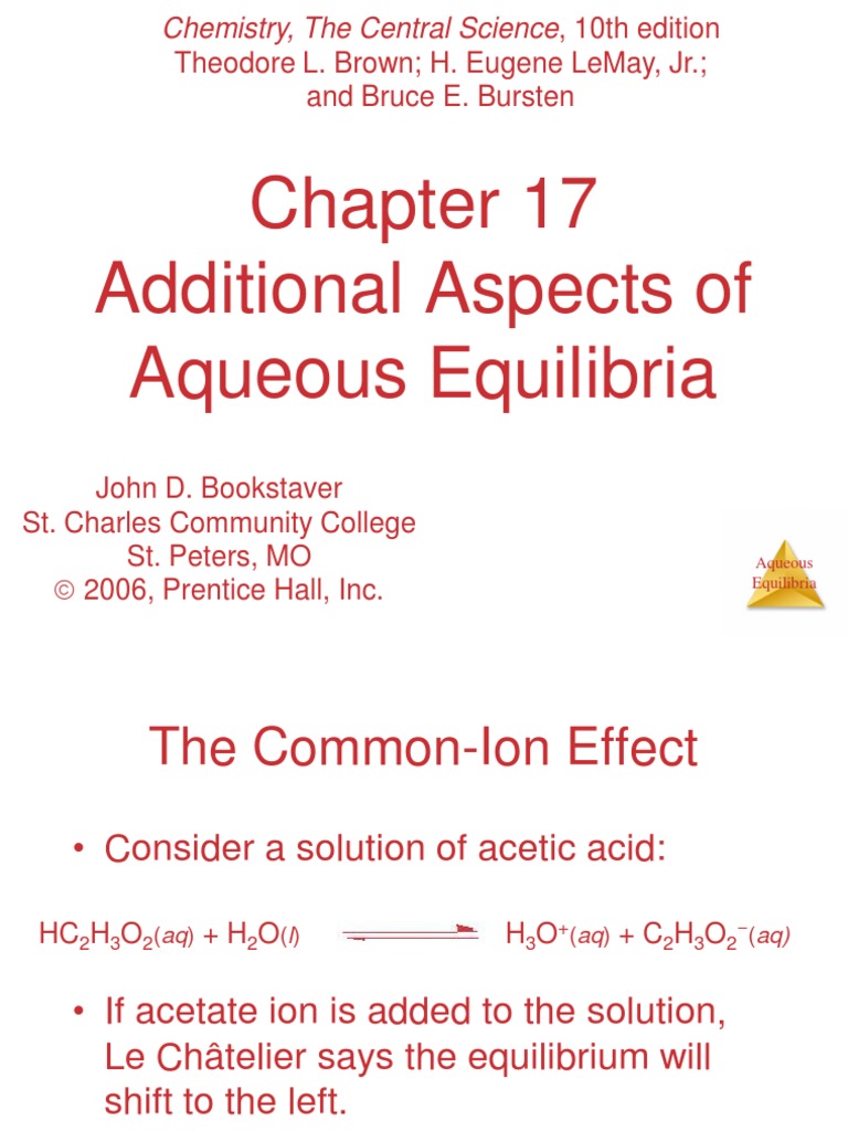 14 Aqueous Equilibria | Download Free PDF | Buffer Solution | Solubility
