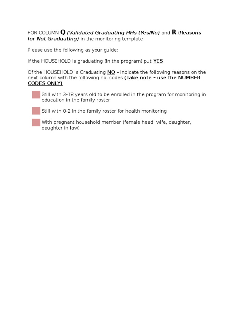 Household Graduation Monitoring Guide | PDF | Social Science